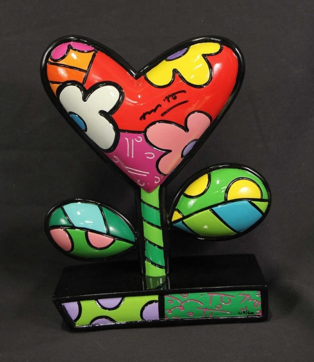Romero Britto | ROMERO BRITTO LOVE GROWS SCULPTURE (2020) | MutualArt