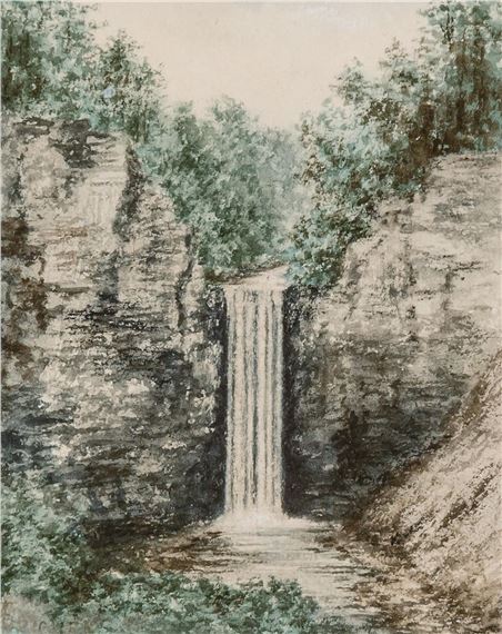 Alfred Thompson Bricher | Falls at Taughannock on Lake Cayuga | MutualArt