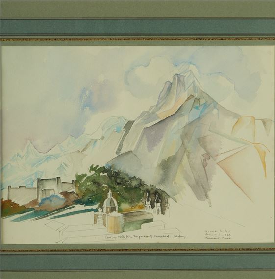 Furman Joseph Finck | Looking North from the gardens of Fondachhof ...