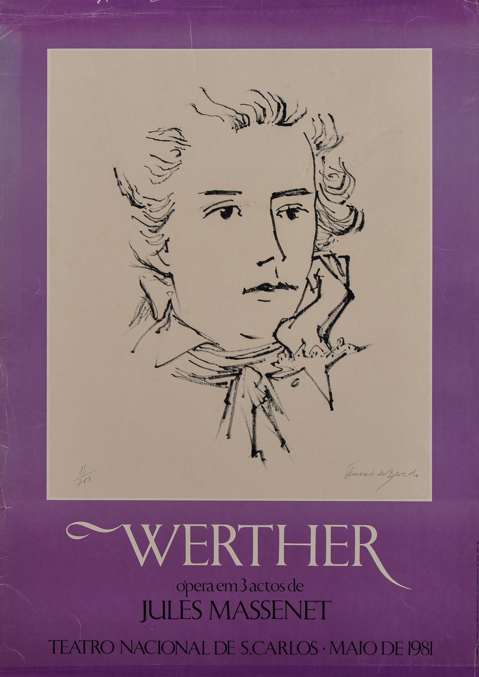 Fernando de Azevedo | Poster for the opera Werther by Jules Massenet ...
