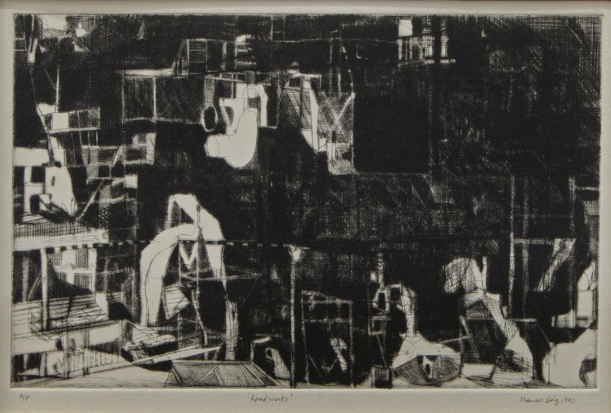 Maxwell Doig | Roadworks and Pylons (1990) | MutualArt