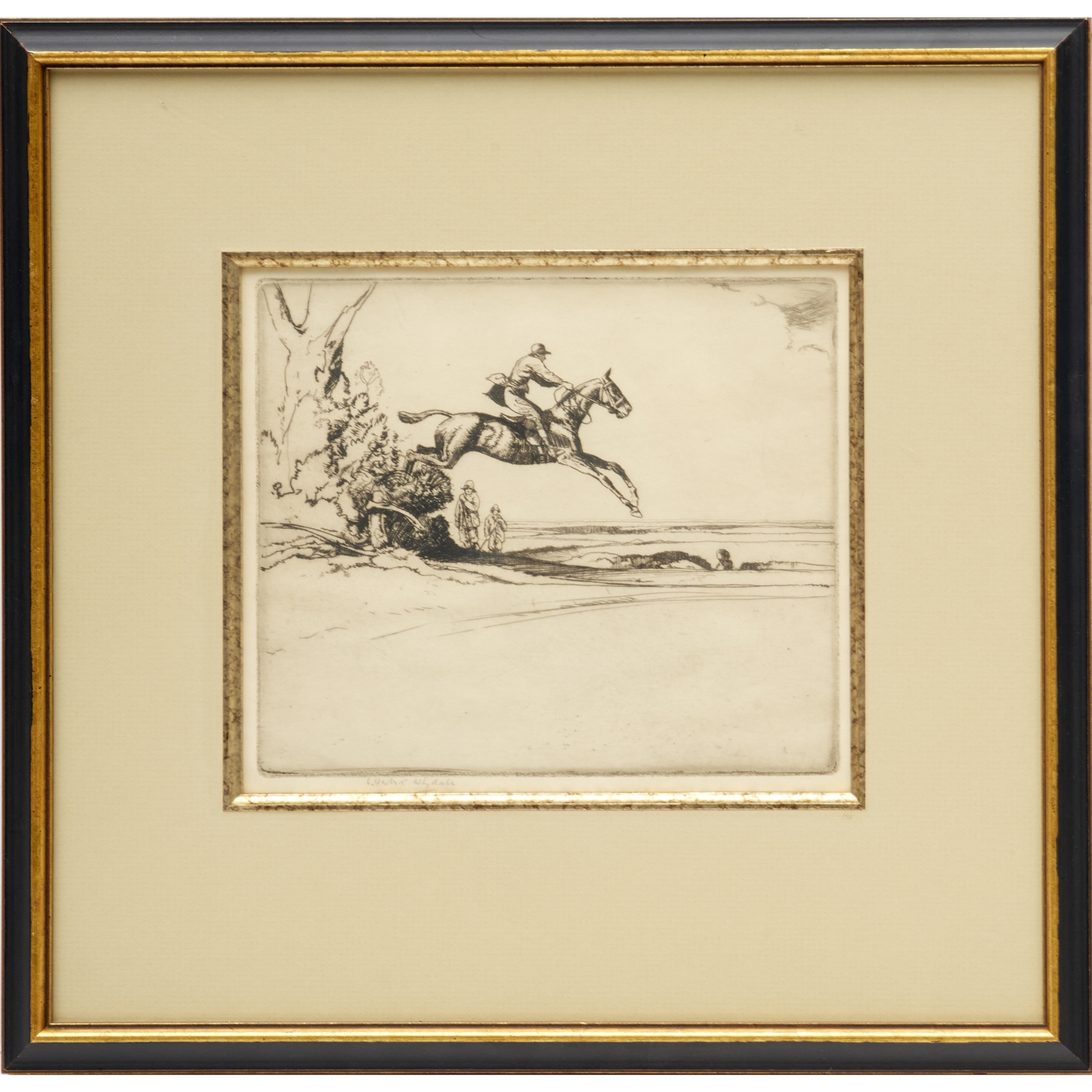 George Soper | pair of polo drypoint etchings | MutualArt