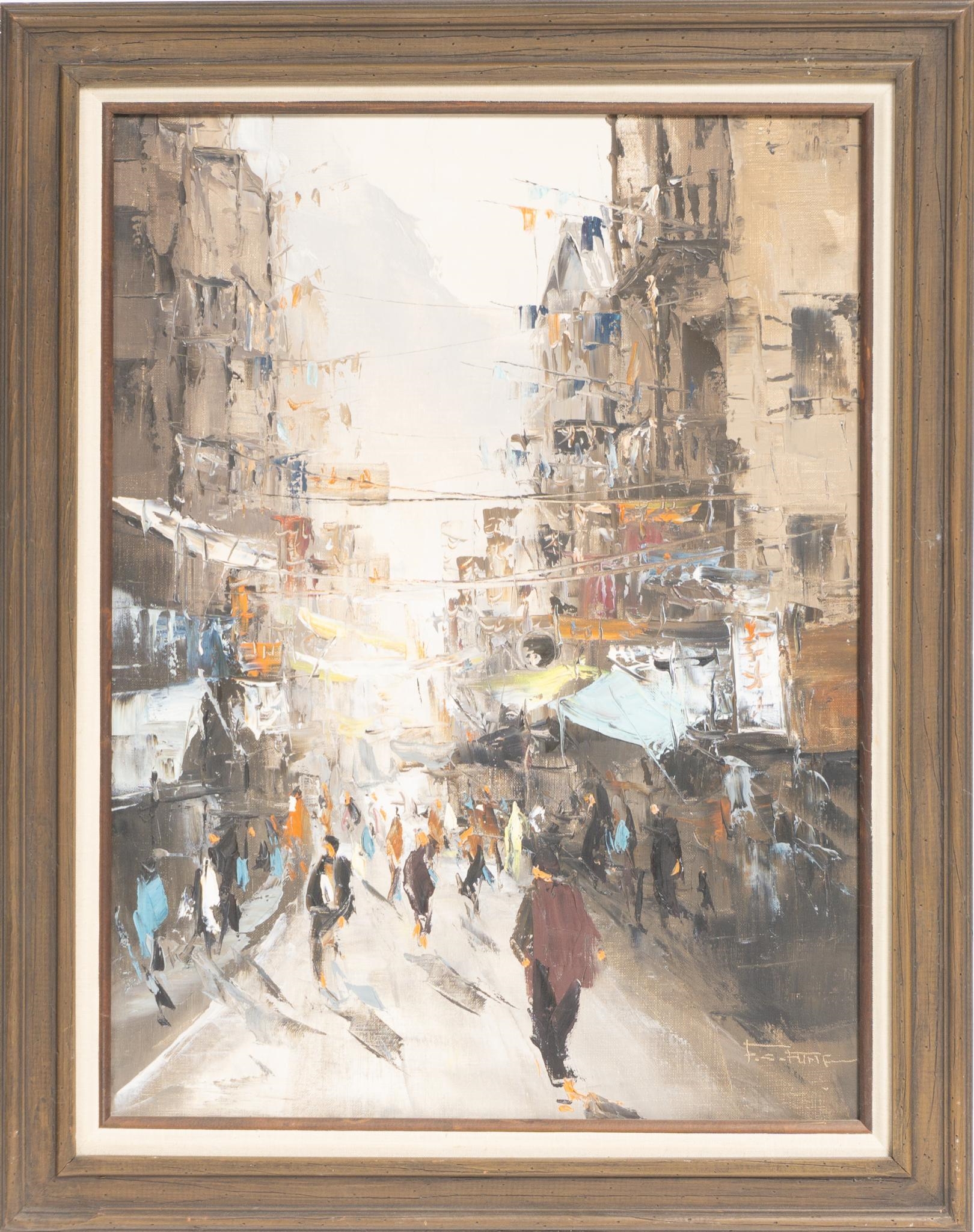 F. C. Fung | Chinese street scene | MutualArt