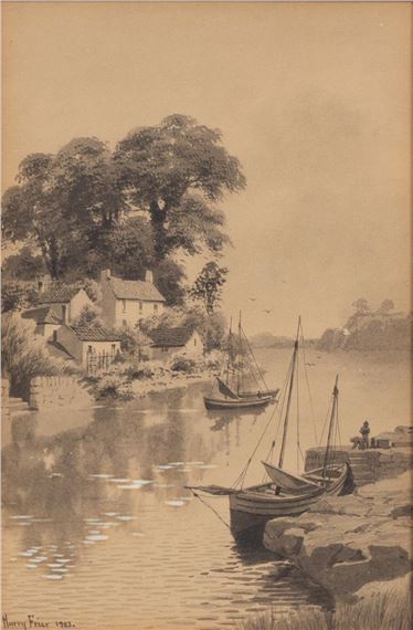 Harry Frier | village dock (1903) | MutualArt