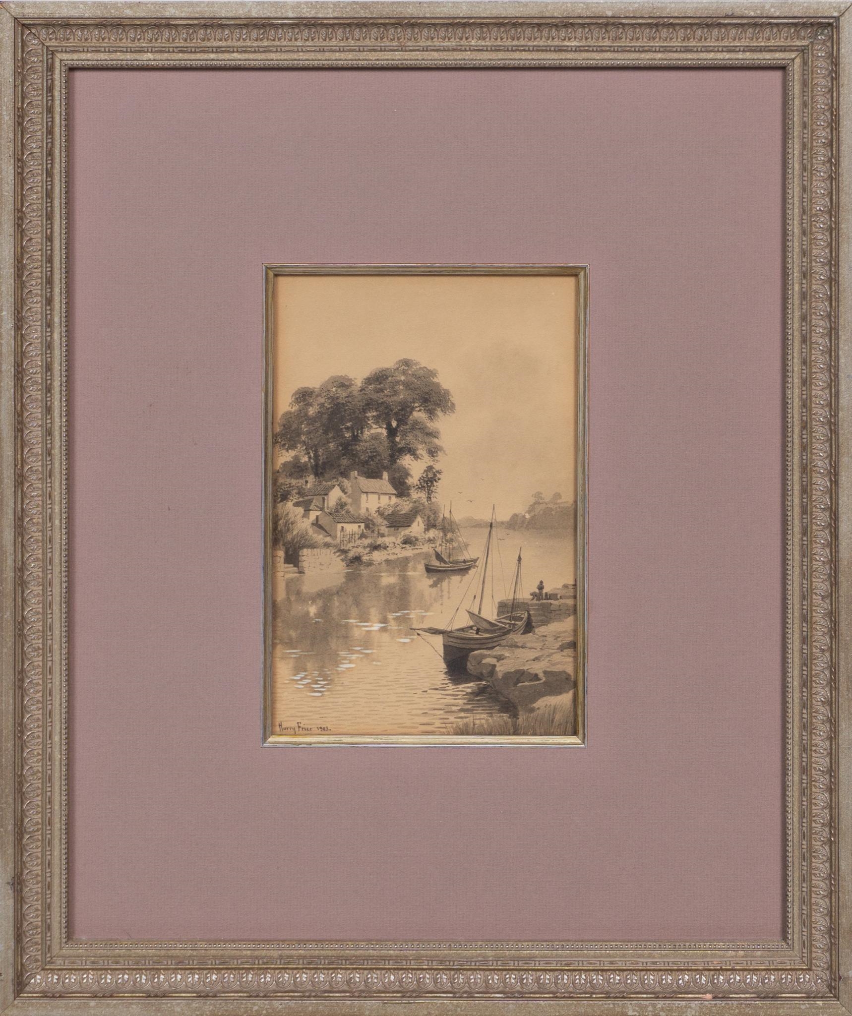 Harry Frier | village dock (1903) | MutualArt