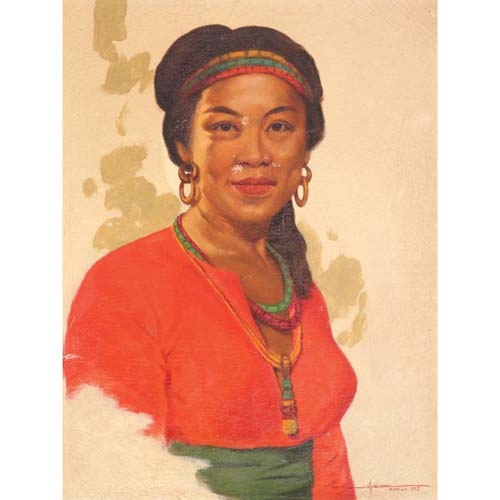 Crispin Villafuerte Lopez | Portrait of Filipino and Filipina (1955 ...