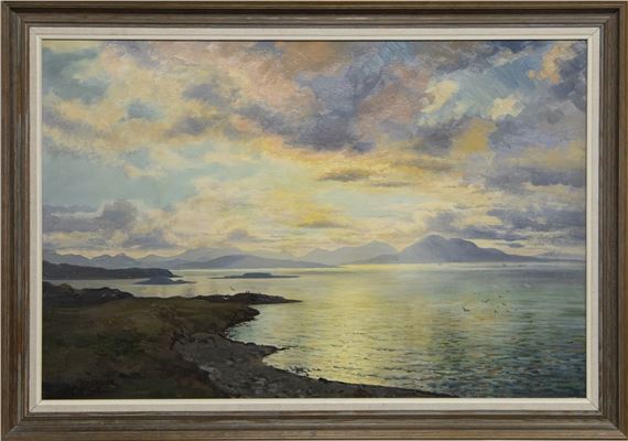 George Melvin Rennie | EVENING LIGHT ON THE LOCH | MutualArt