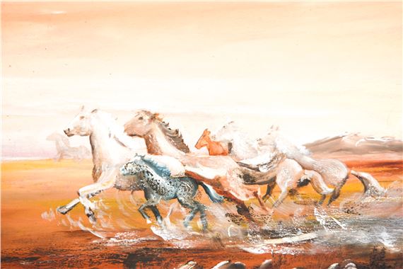 John Scanes | MID-CENTURY HORSE PAINTING (1961) | MutualArt