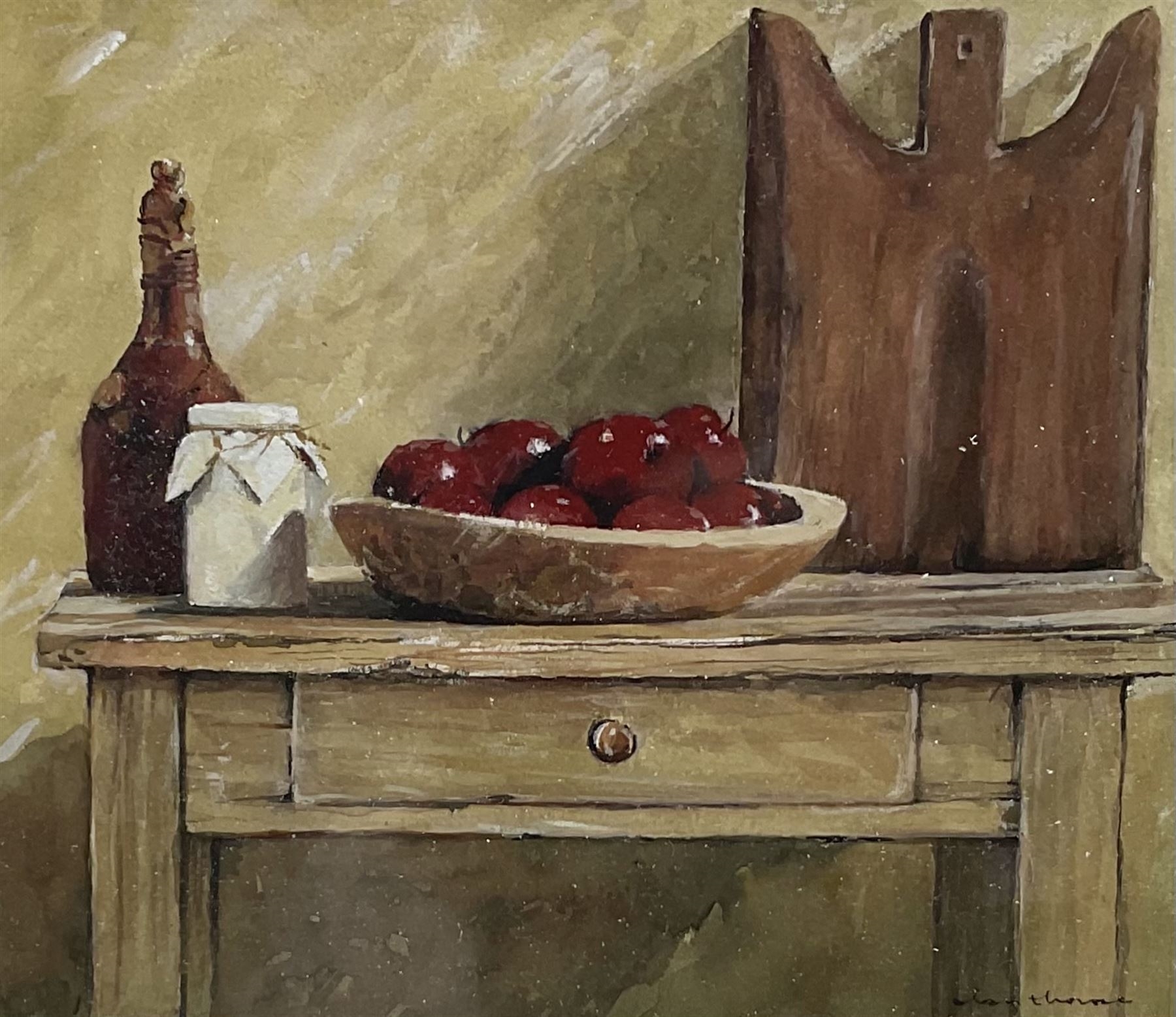 Alan Thorne | Still Life of Kitchen Side Table | MutualArt