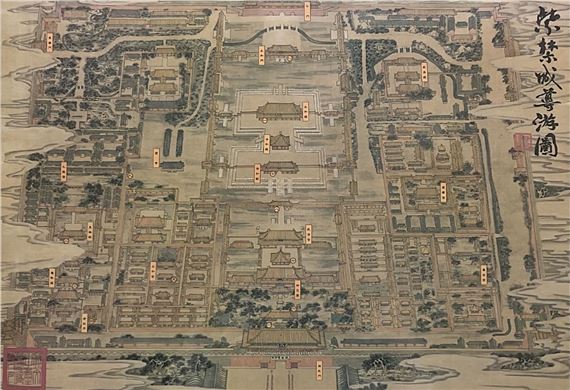 Chinese School, 20th Century | Aerial View of the Forbidden City ...