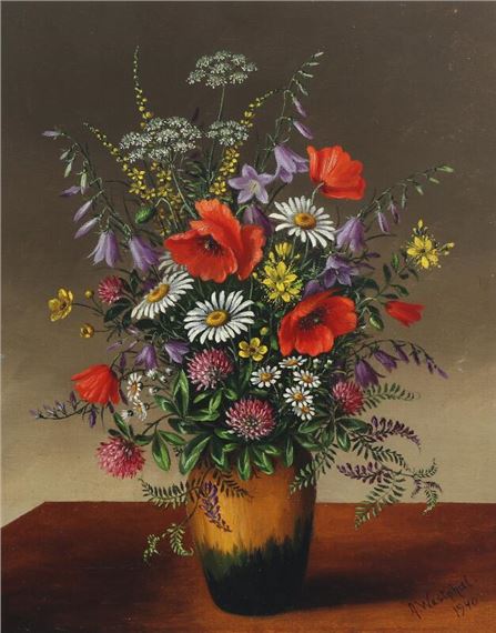 Anna Westphal | Two still lifes with flowers (1940) | MutualArt