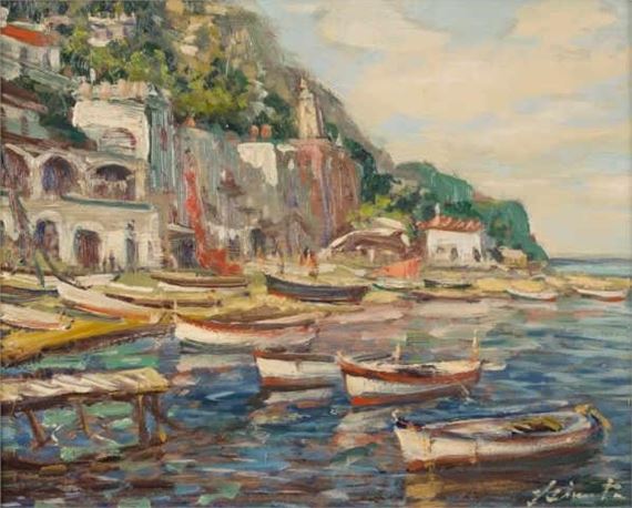 Joseph Giunta | Fishing village | MutualArt
