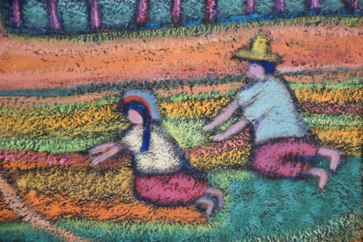 Nan Cuz-Schäfer | Mixed media on board, En el Camino signed and dated ...