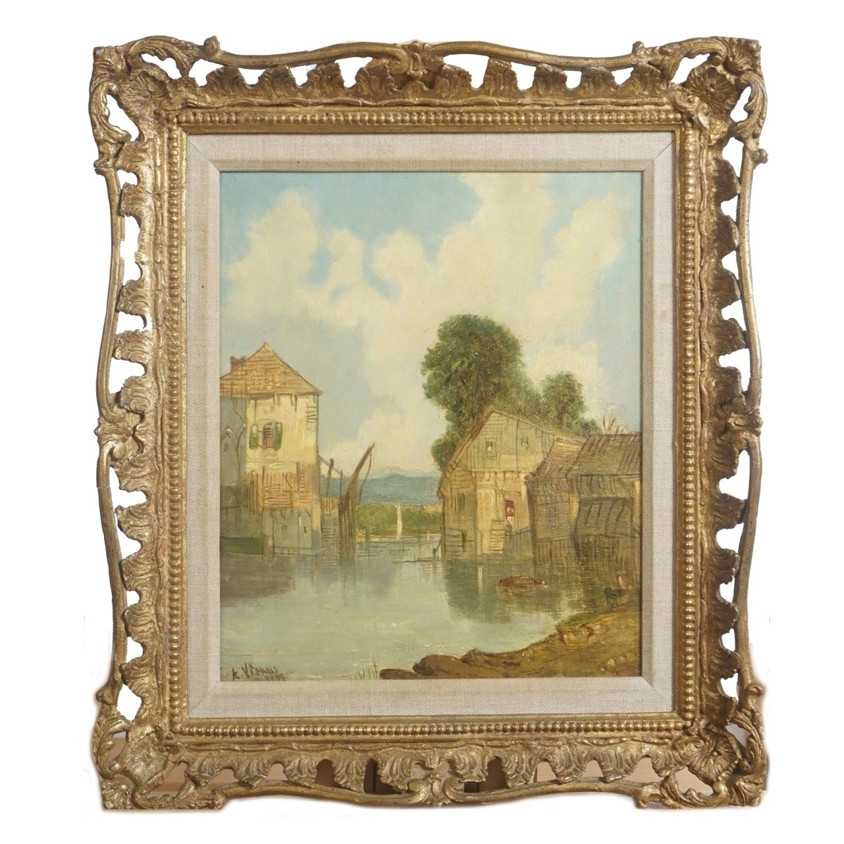 Alfred Henry Vickers | Village Scene (1879) | MutualArt