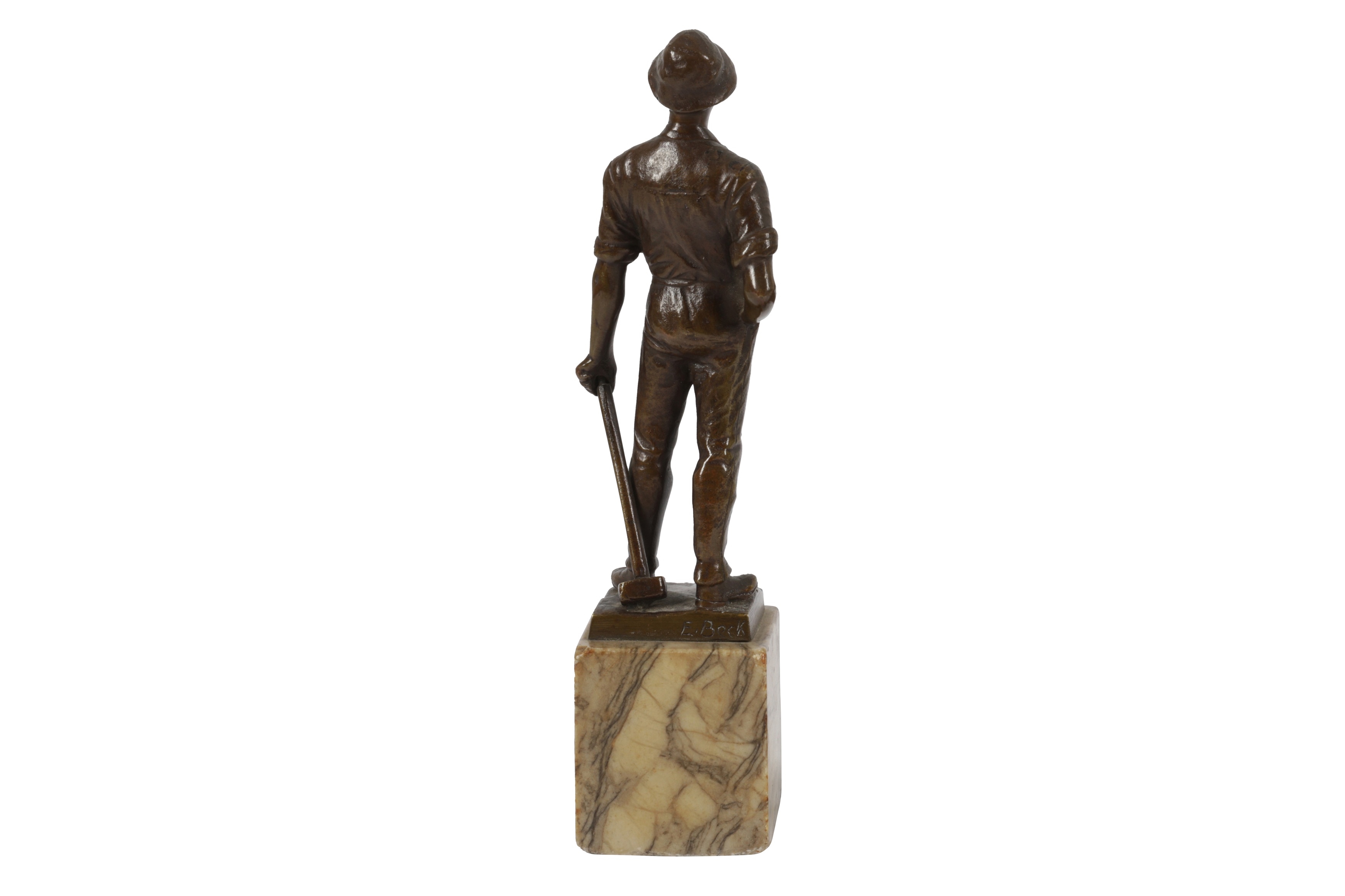 Ernst Beck | A bronze model of a labourer | MutualArt