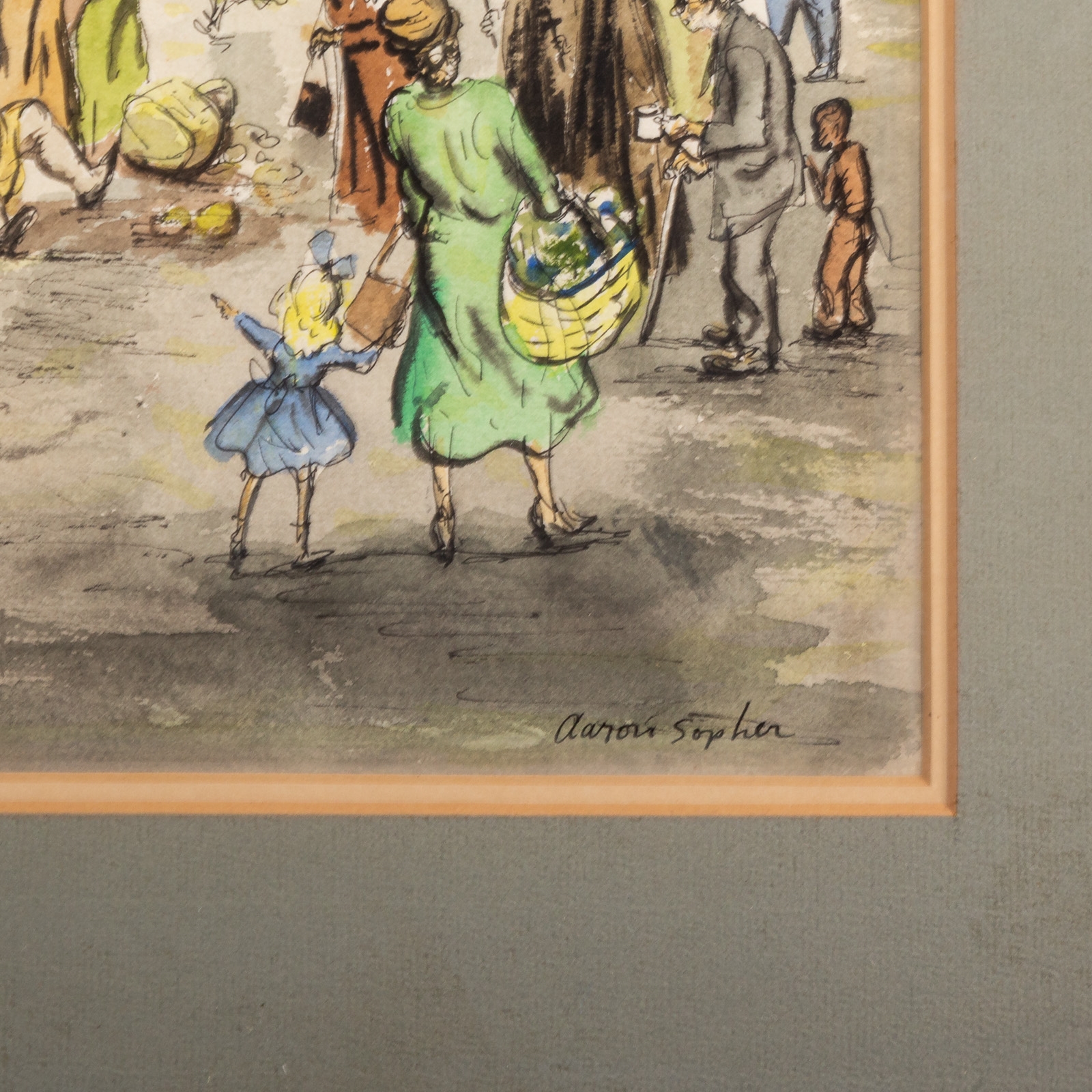 Aaron Sopher | Fight at the Market | MutualArt