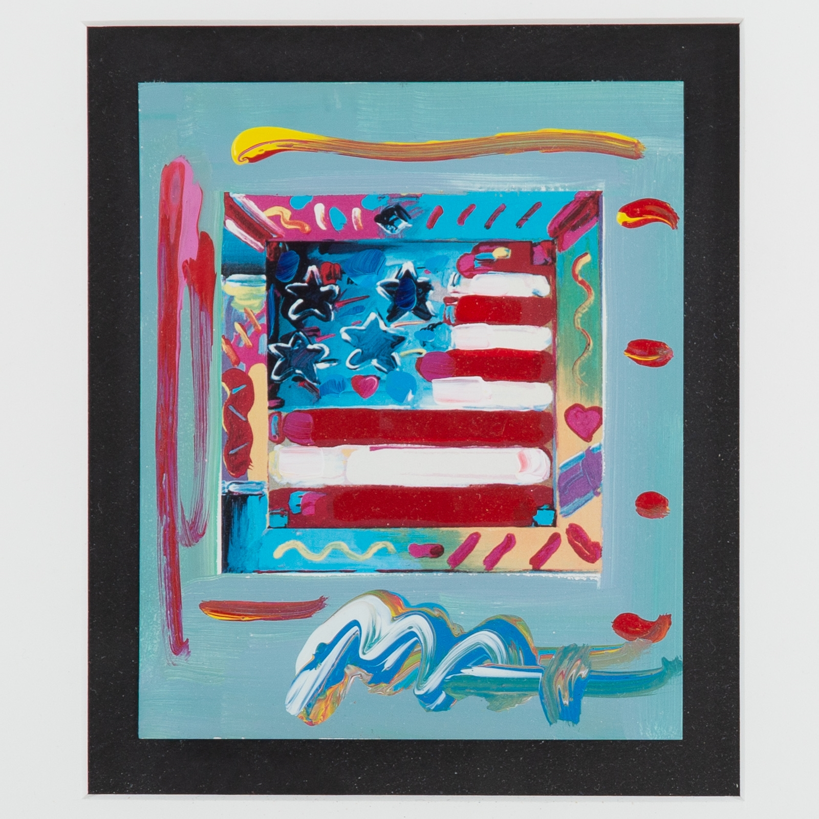 Peter Max | Flag with Heart | MutualArt