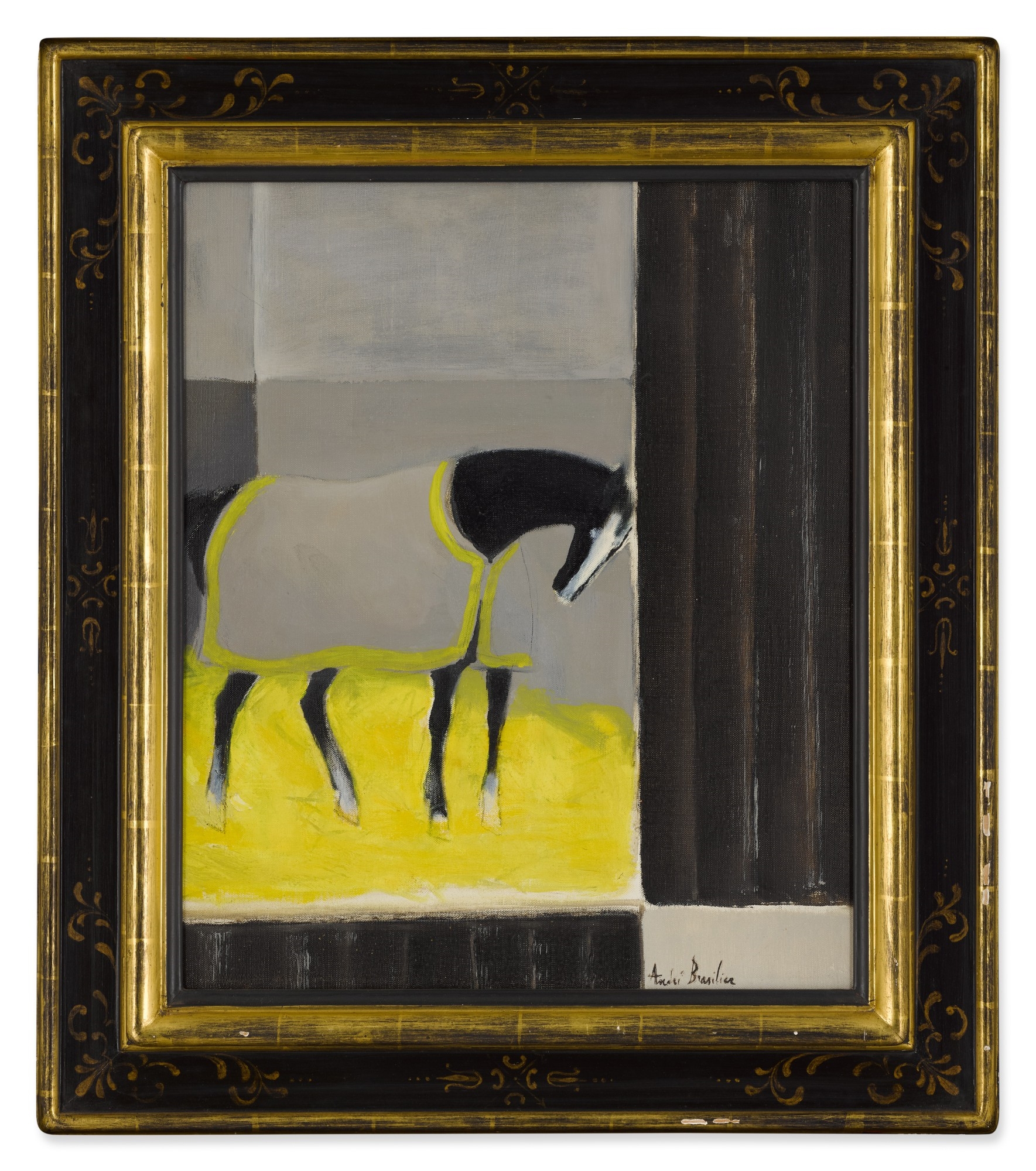 Andre Brasilier | Cheval dans son écurie (1971) | MutualArt