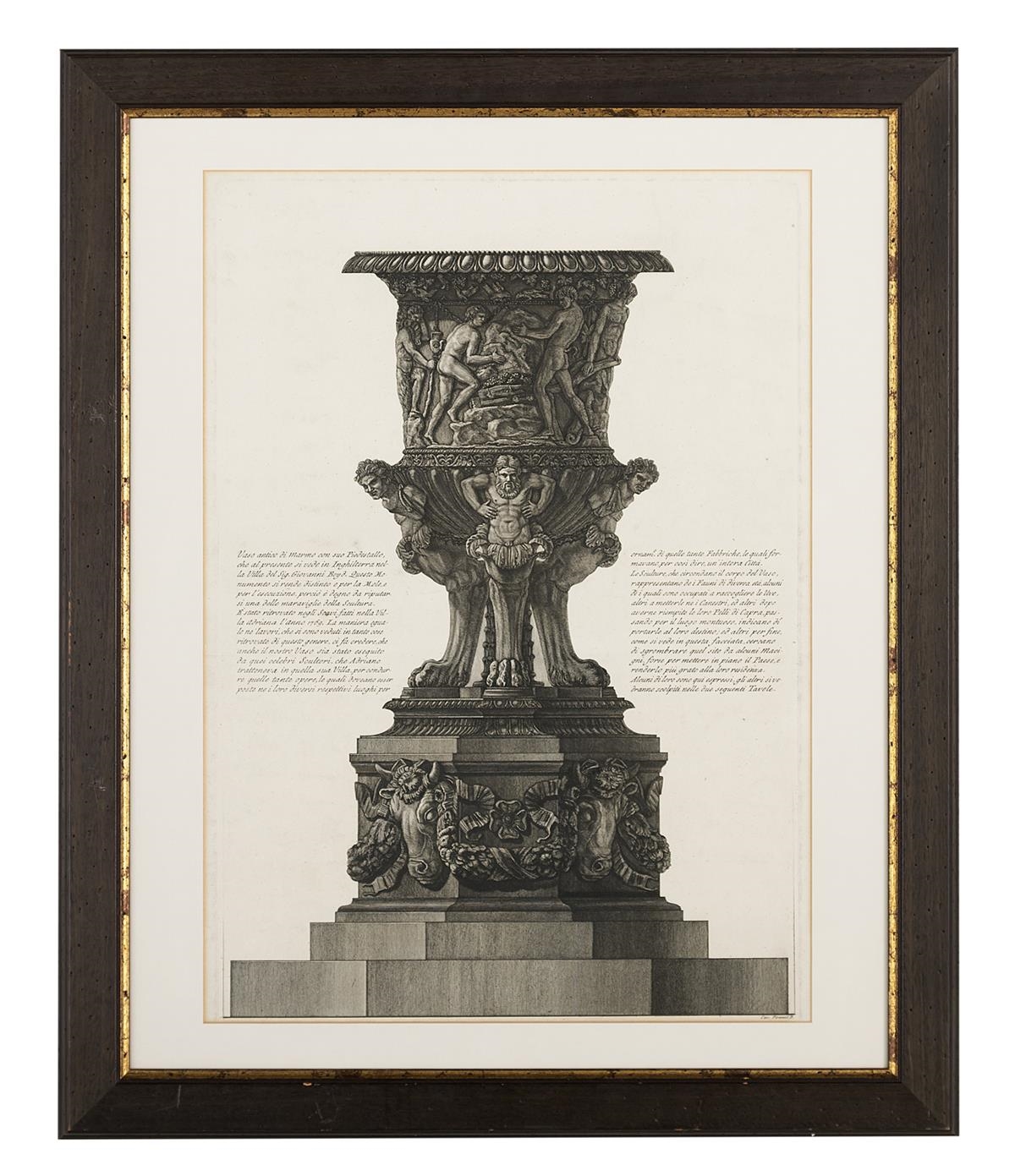 Giovanni Battista Piranesi | Vaso Antico di Marmo con suo Piedestallo ...