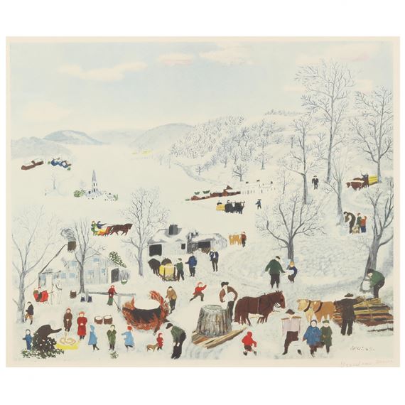 Grandma Moses | Sugaring Off (1948 - 1949) | MutualArt