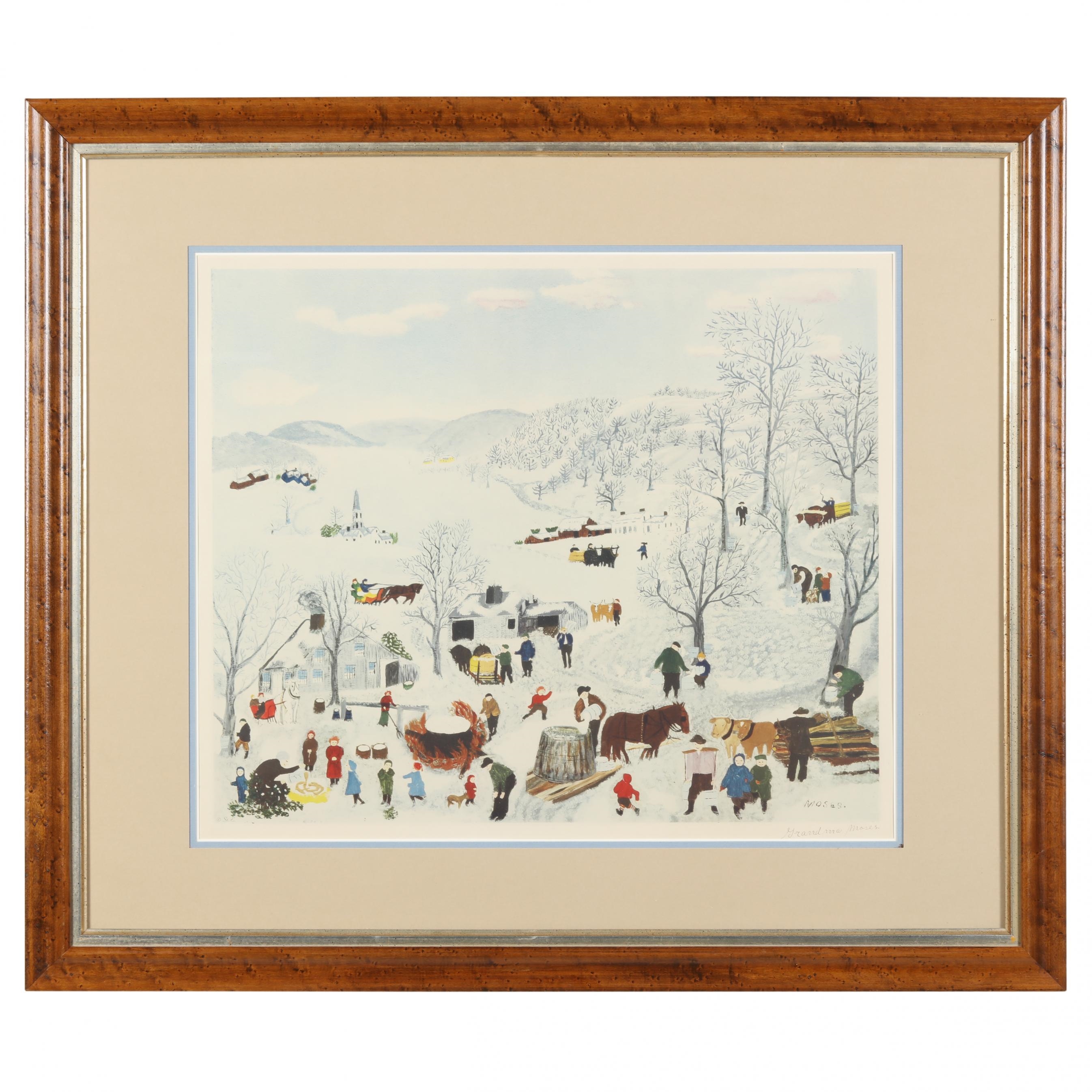 Grandma Moses | Sugaring Off (1948 - 1949) | MutualArt