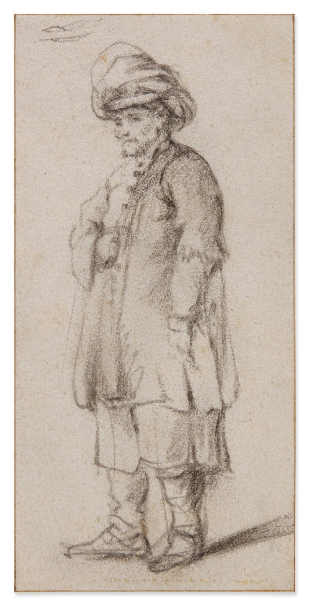 Rembrandt van Rijn | Standing figure of a man in a turban (1640s ...