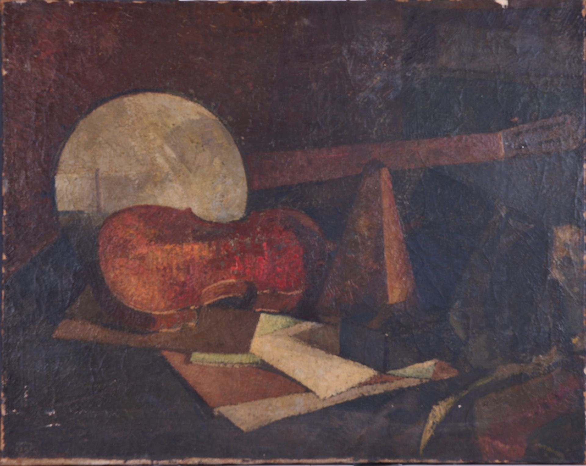 Iwan Cerf | Still life with mandolin and violin | MutualArt