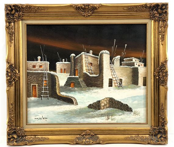 Myung “Mario” Jung | Winter Pueblo Scene | MutualArt