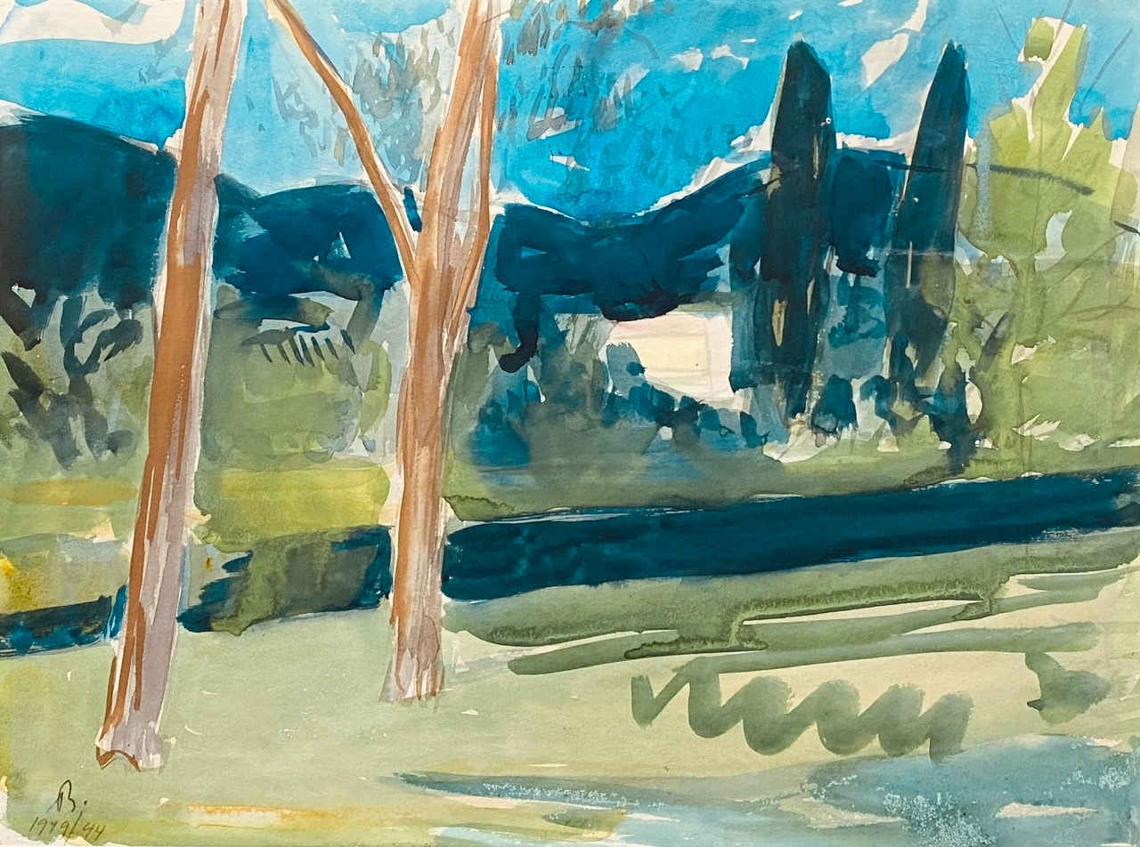 Aurél Bérnath | ÖRSI TÁJKÉP KÉT FÁVAL | MutualArt