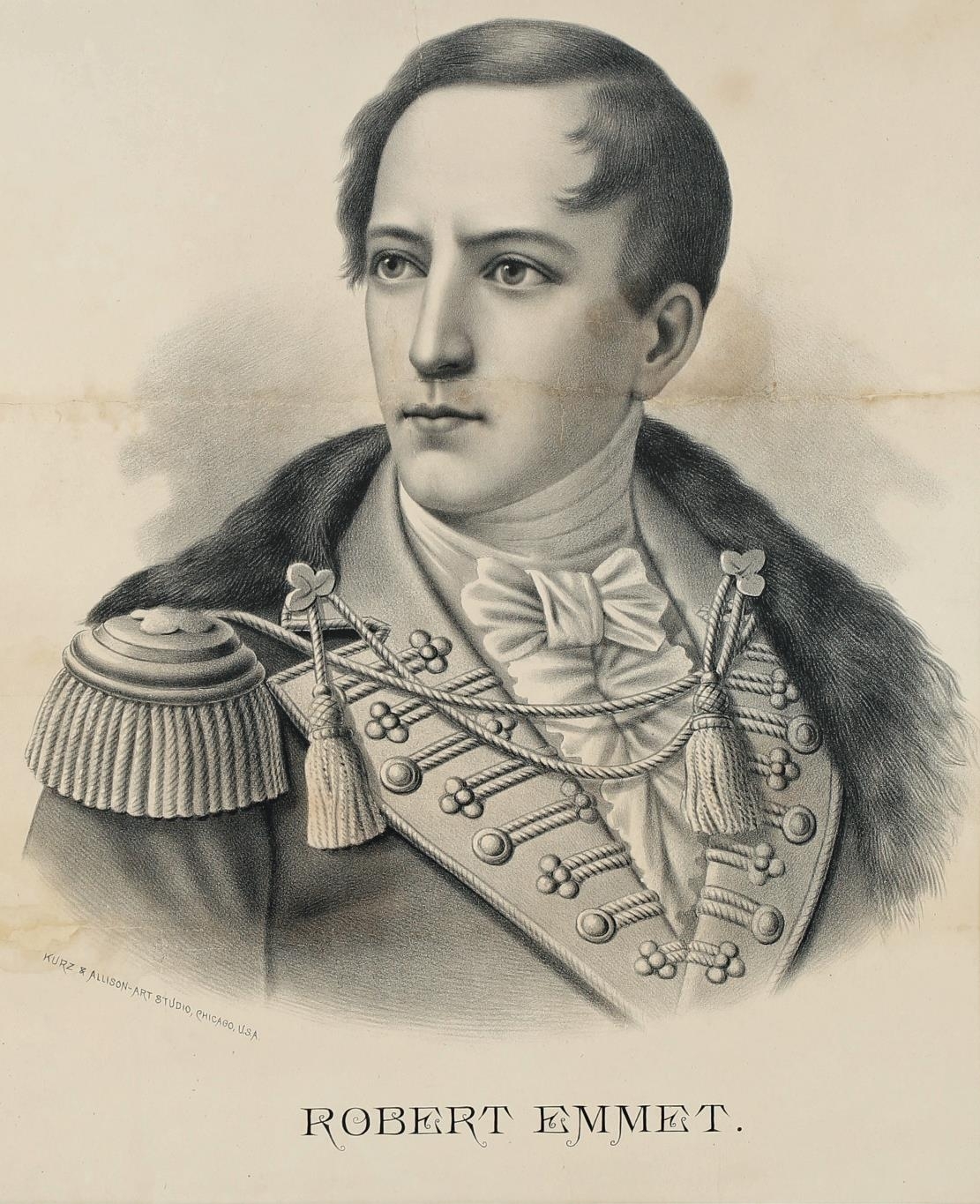 Robert Emmett | Robert Emmet in uniform,The Irish Patriot, | MutualArt