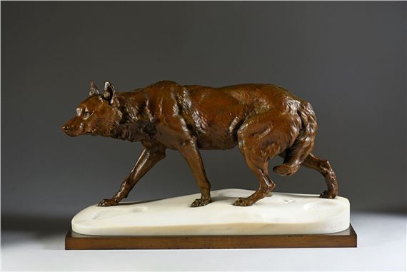 Charles Valton | Wolf in the snow | MutualArt