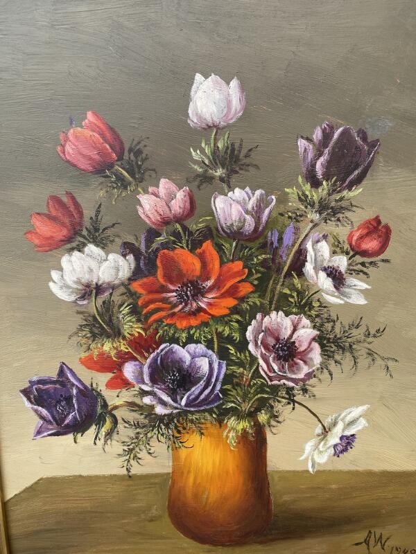 Anna Westphal | Still life with flowers (1948) | MutualArt