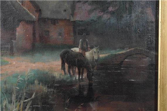 Leghe Suthers | Rural Scene with Figures by a Cottage (19th Century ...