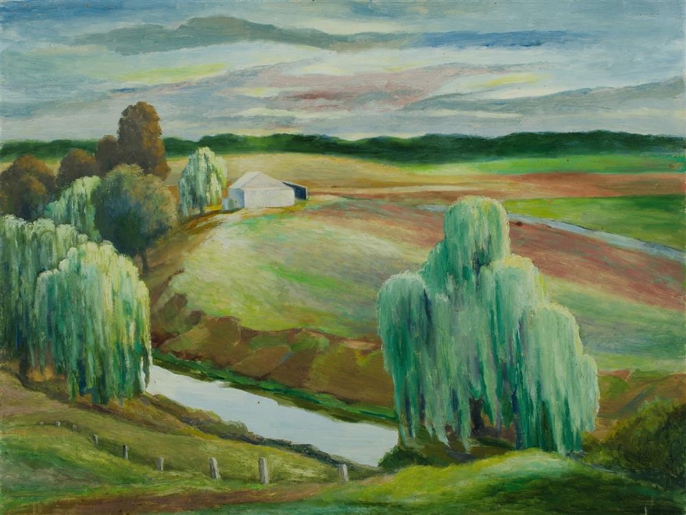 George Duncan | NSW River Landscape with Willows | MutualArt