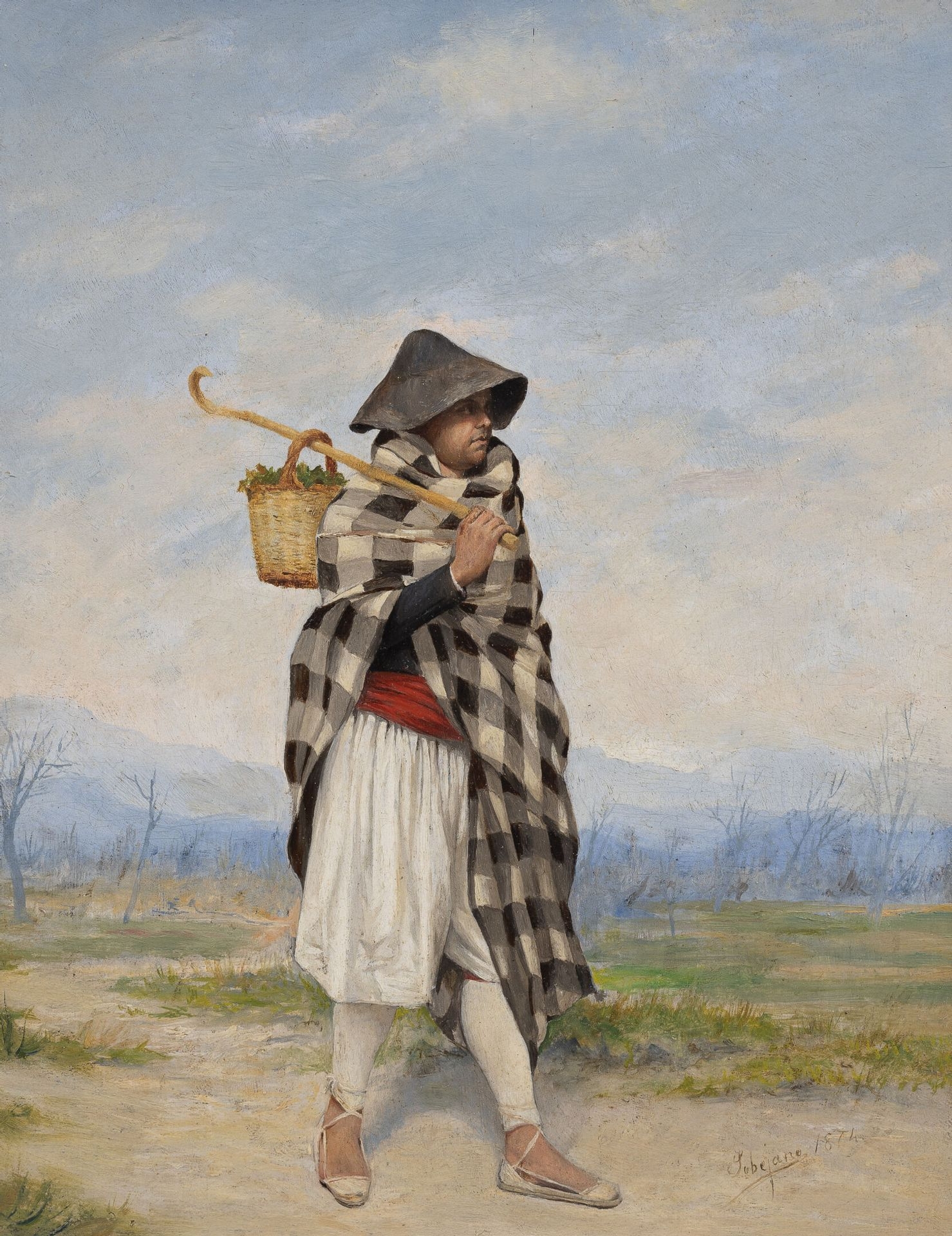 Jose Maria Sobejano | Portrait of a shepherd with a black checkered ...