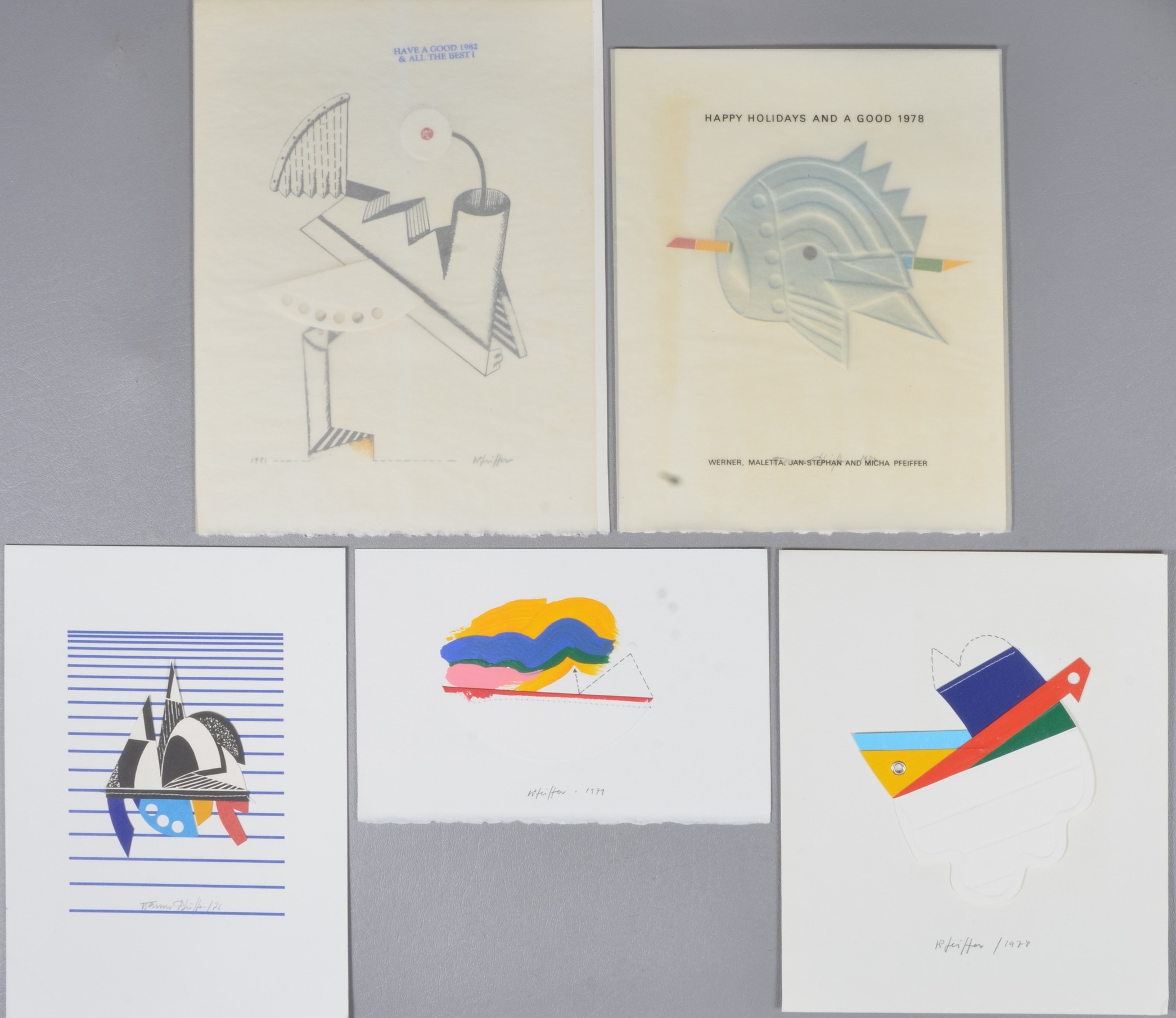 Werner Pfeiffer | Werner Pfeiffer five abstract collages | MutualArt