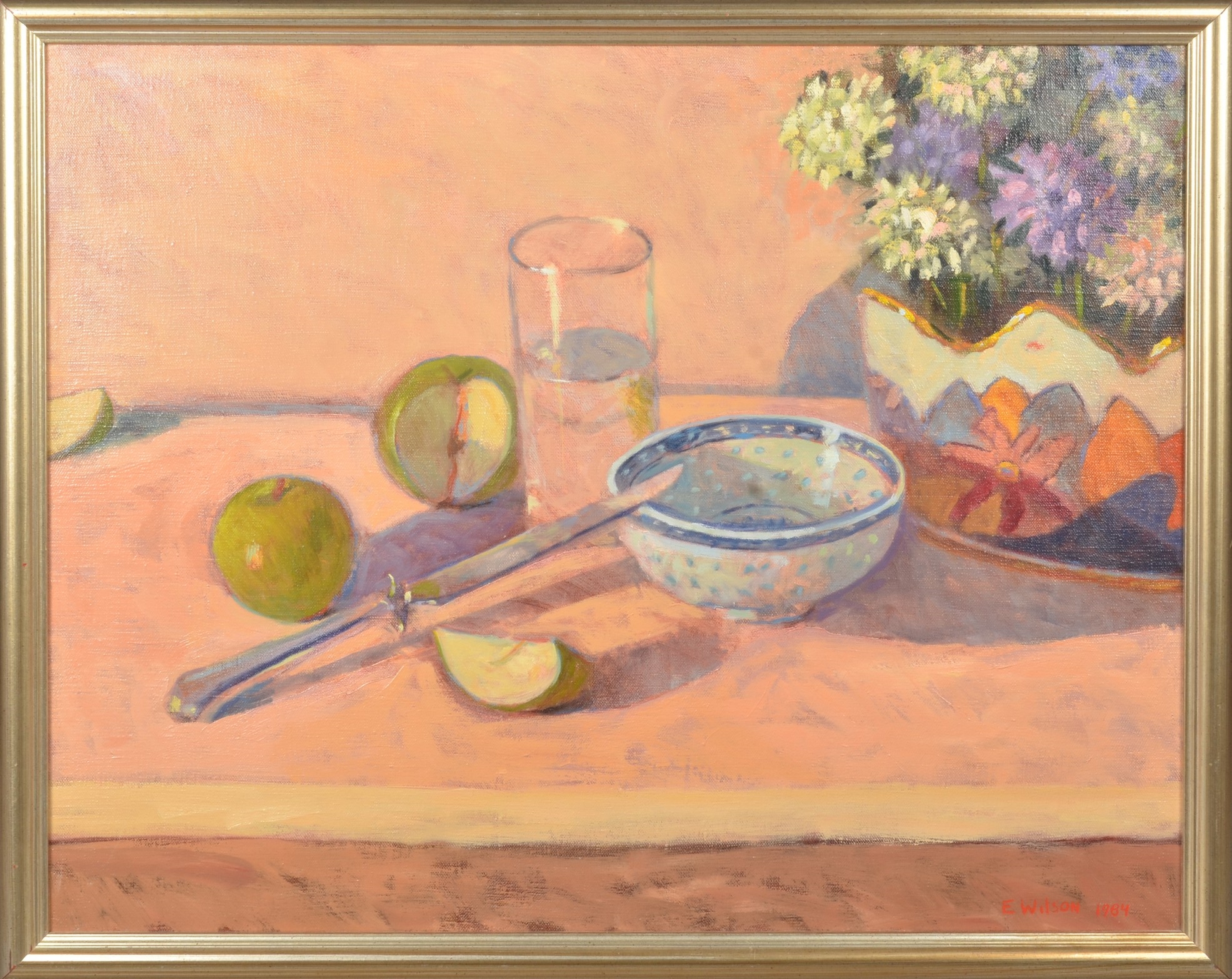 Elizabeth Wilson | Still Life w/Apples & Tobacco Pattern Lot (20 ...