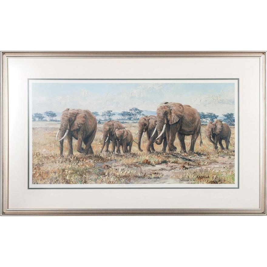James Lorimer Keirstead | ELEPHANTS STRIDING ALONG TO THE WATER HOLE ...
