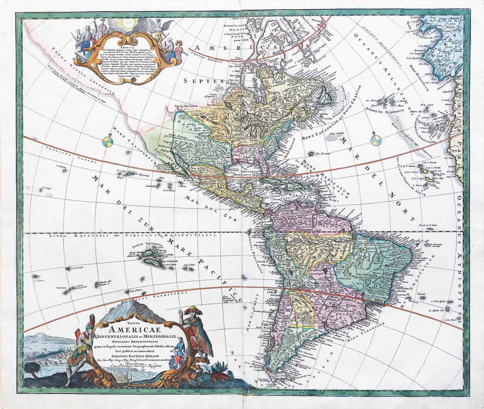 Johann Baptist Homann | MAP OF THE AMERICAS | MutualArt