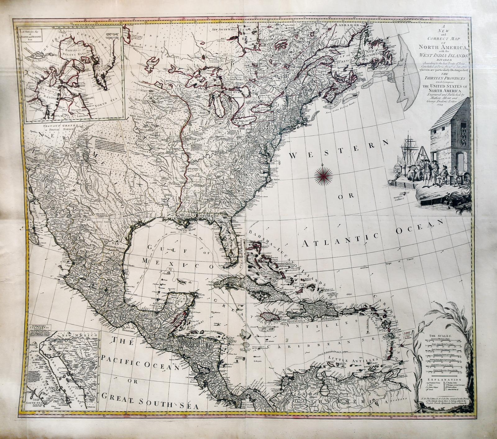 Matthew Albert Lotter | MAP OF NOTH AMERICA (1784) | MutualArt