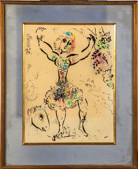 Marc Chagall | The dancer and the donkey | MutualArt