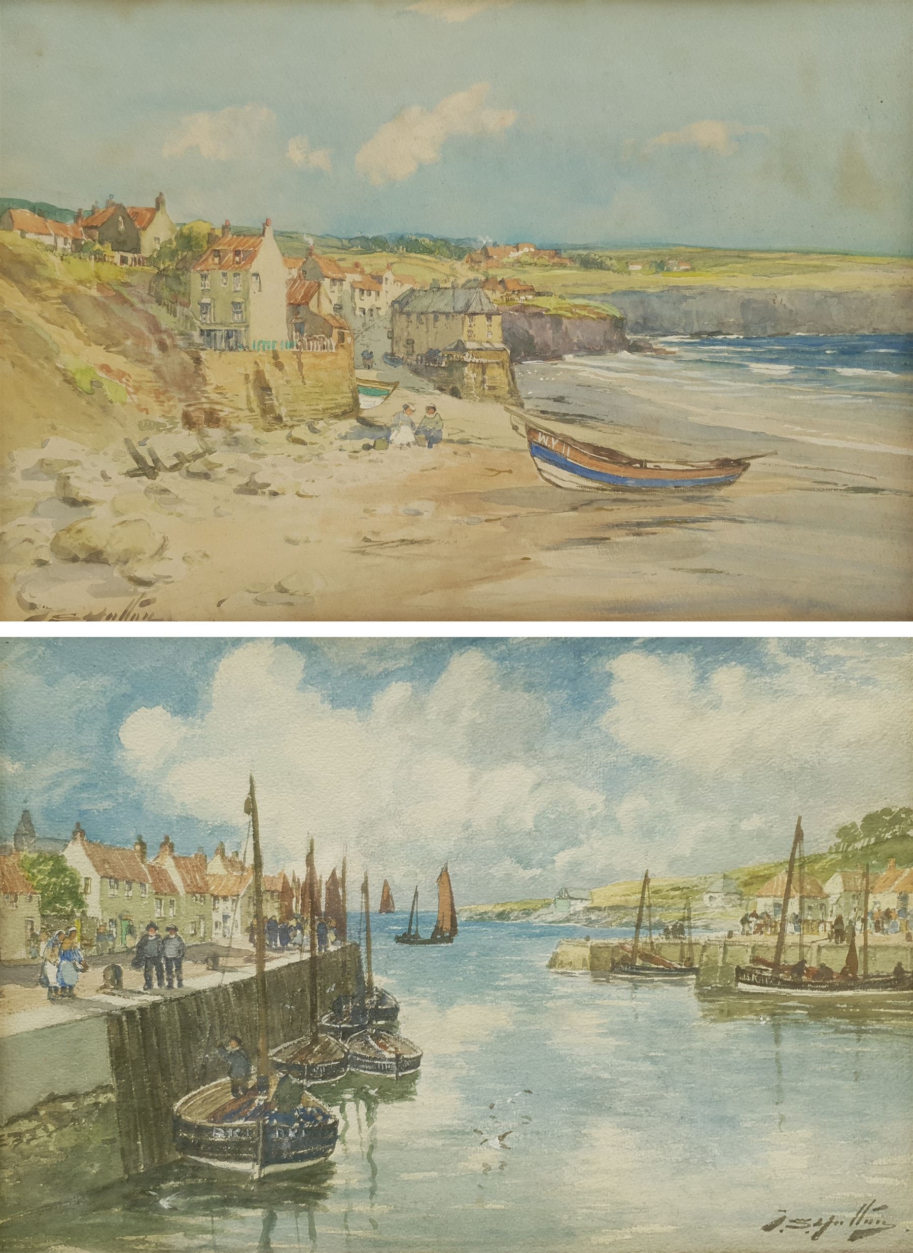 Thomas Swift Hutton | Robin Hood's Bay and Eyemouth Harbour | MutualArt
