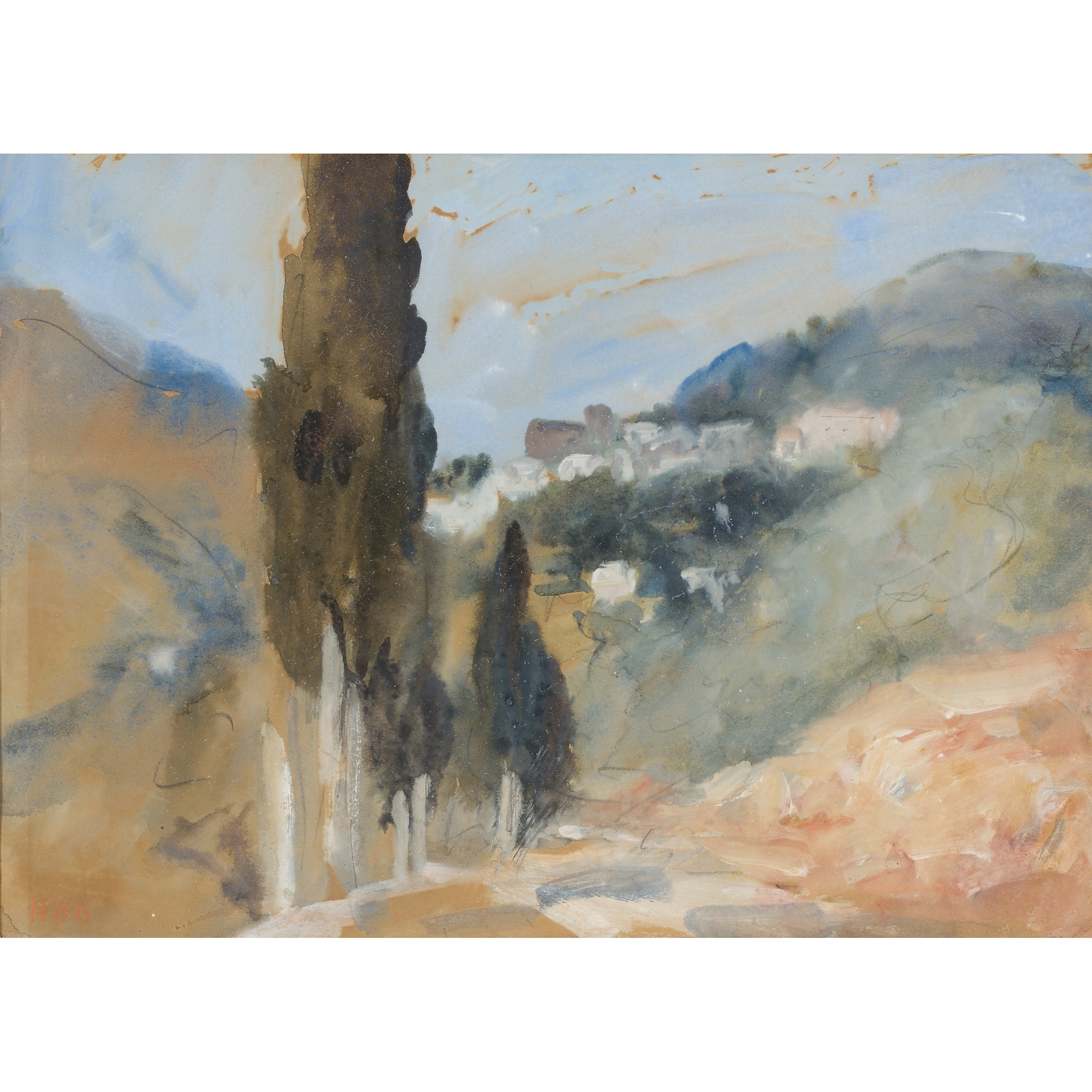 Hercules Brabazon Brabazon | TOWN BEYOND THE CYPRESS TREES | MutualArt