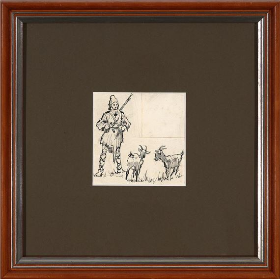 Rhys Williams | Farmer With Goats (1945) | MutualArt