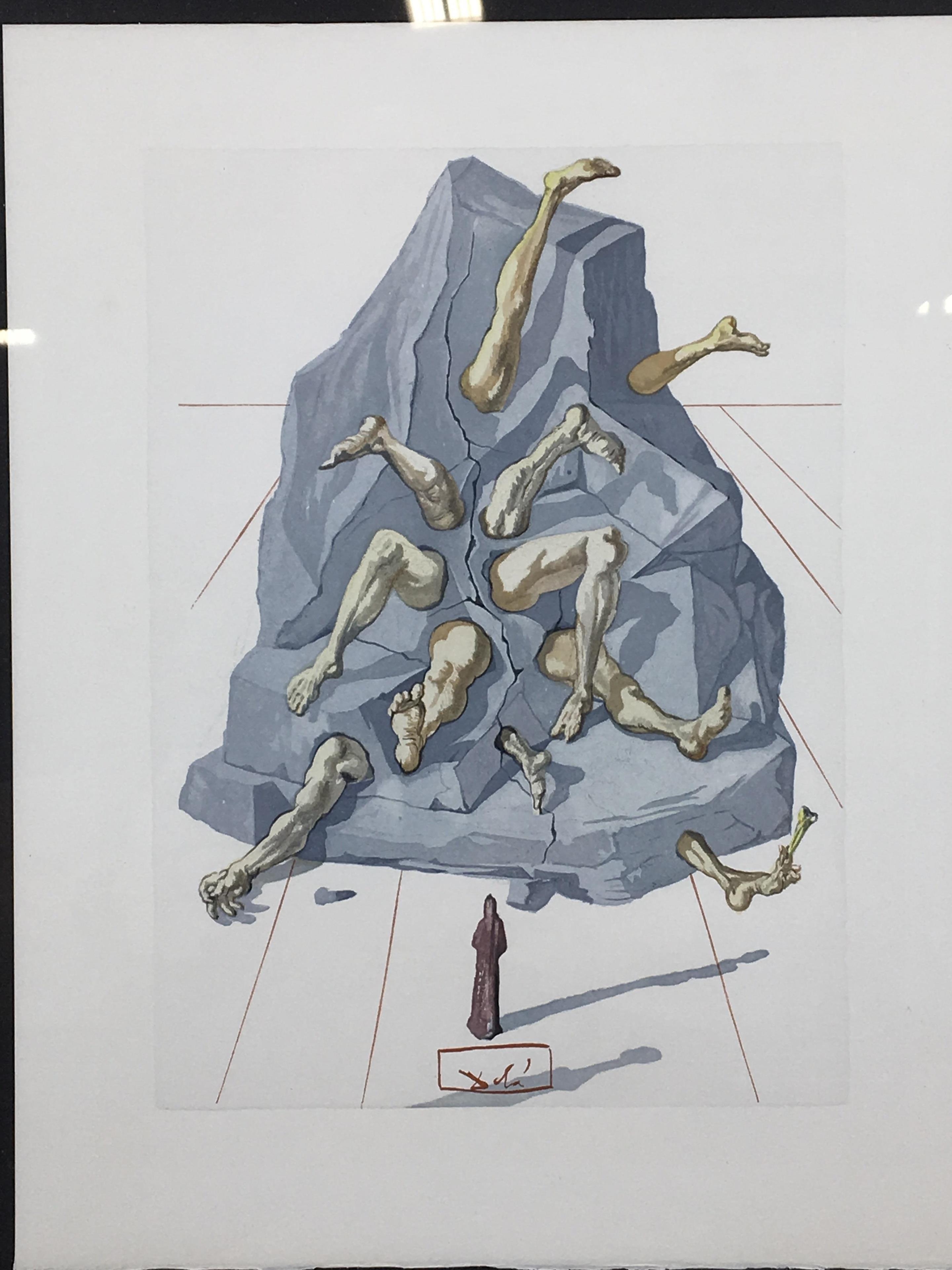 Salvador Dalí | The Simoniacs From The Hell Canto From The Divine ...