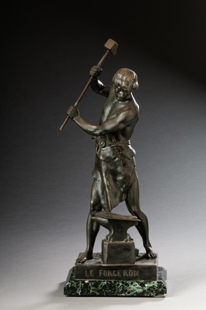 Emile-Louis Picault | Sculpture of a Blacksmith | MutualArt