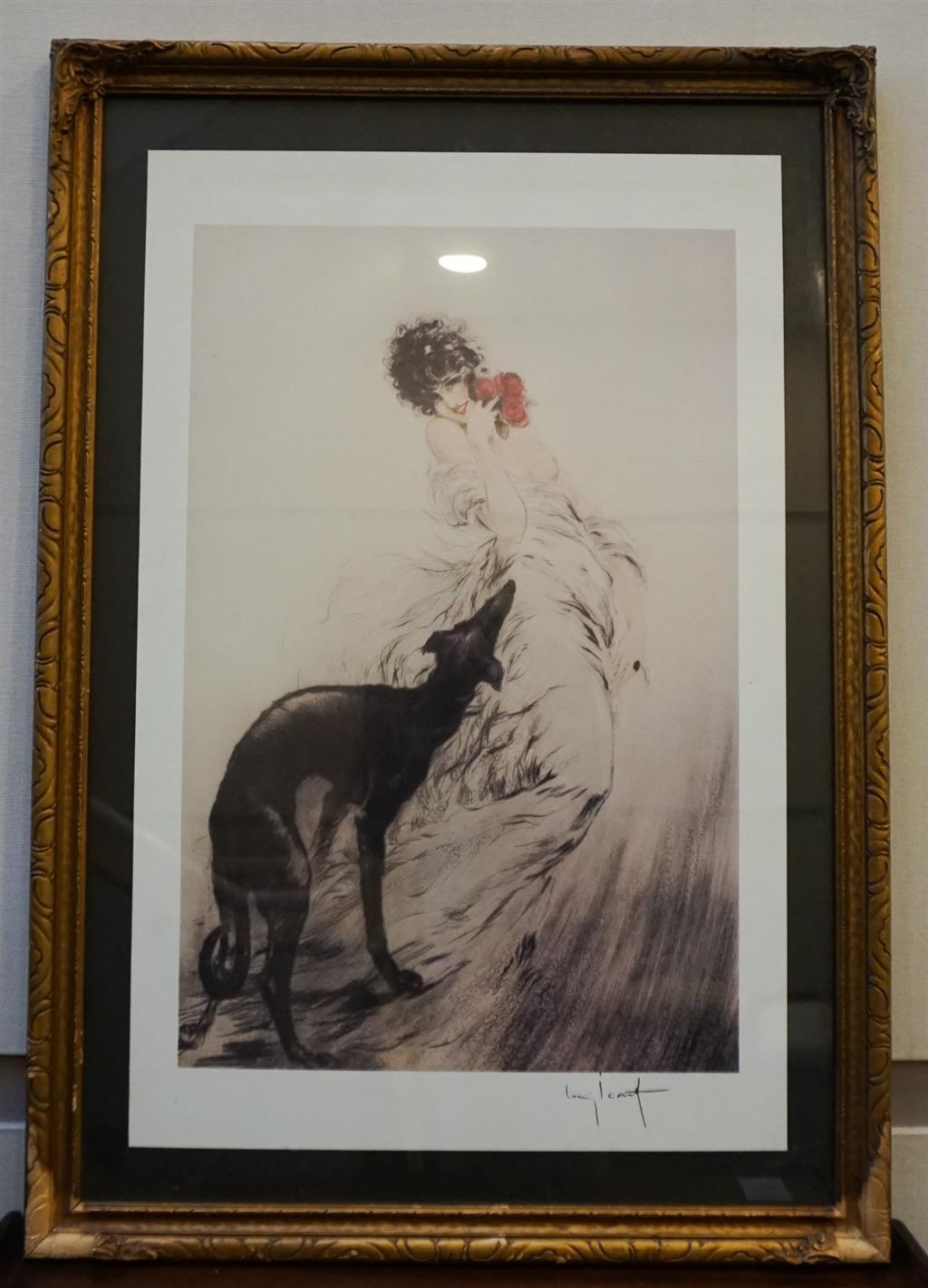 Louis Icart | Woman with Dog | MutualArt