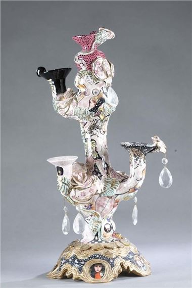 Laney Oxman | Four-light sculptural ceramic candelabra | MutualArt