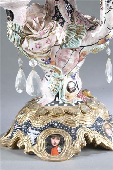 Laney Oxman | Four-light sculptural ceramic candelabra | MutualArt