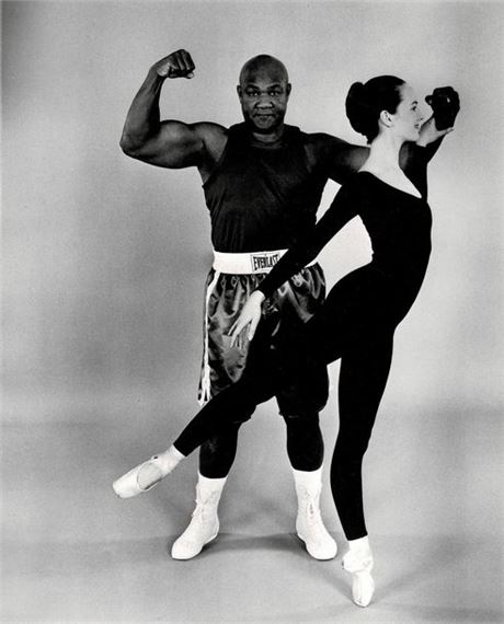 Bob Adelman | Boxer George Foreman and dancer Margaret | MutualArt